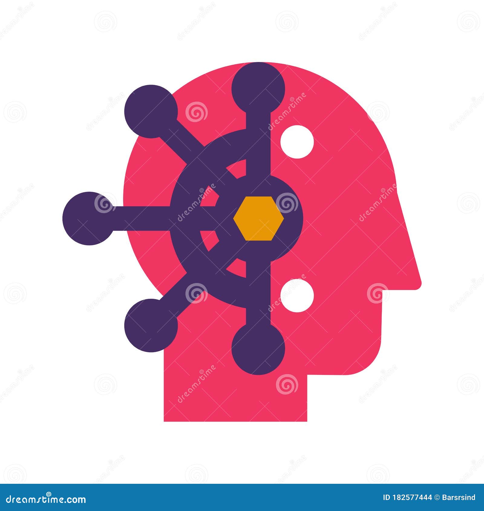 Mind Control, Thought Manipulation Flat Vector Icon Stock Illustration ...