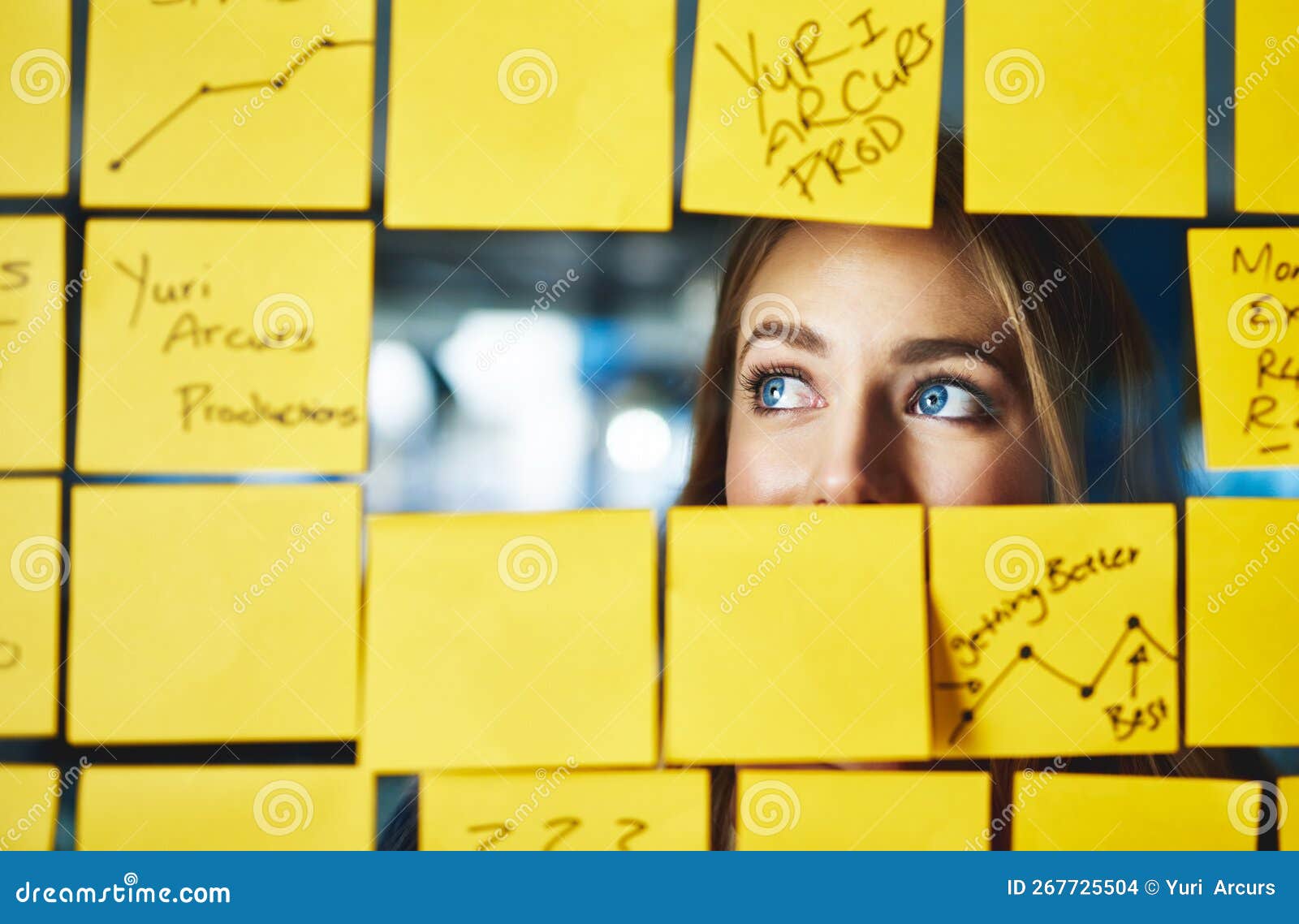 The Mind of the Creative Genius Never Stops. a Young Woman Having a ...