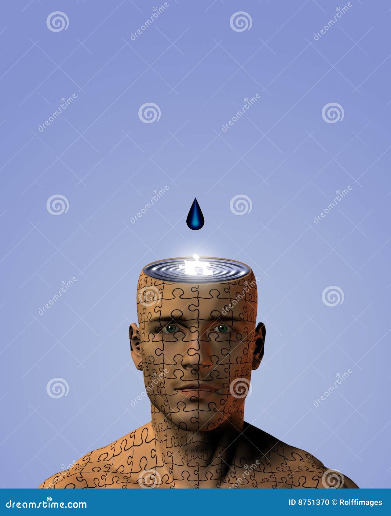 Mind Drip stock illustration. Illustration of fine, head - 8751370