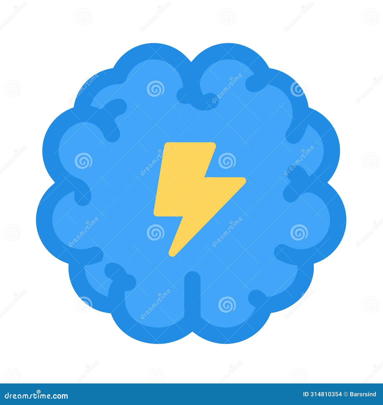 Mind Education Icon Brain Anatomy Knowledge Stock Vector - Illustration ...