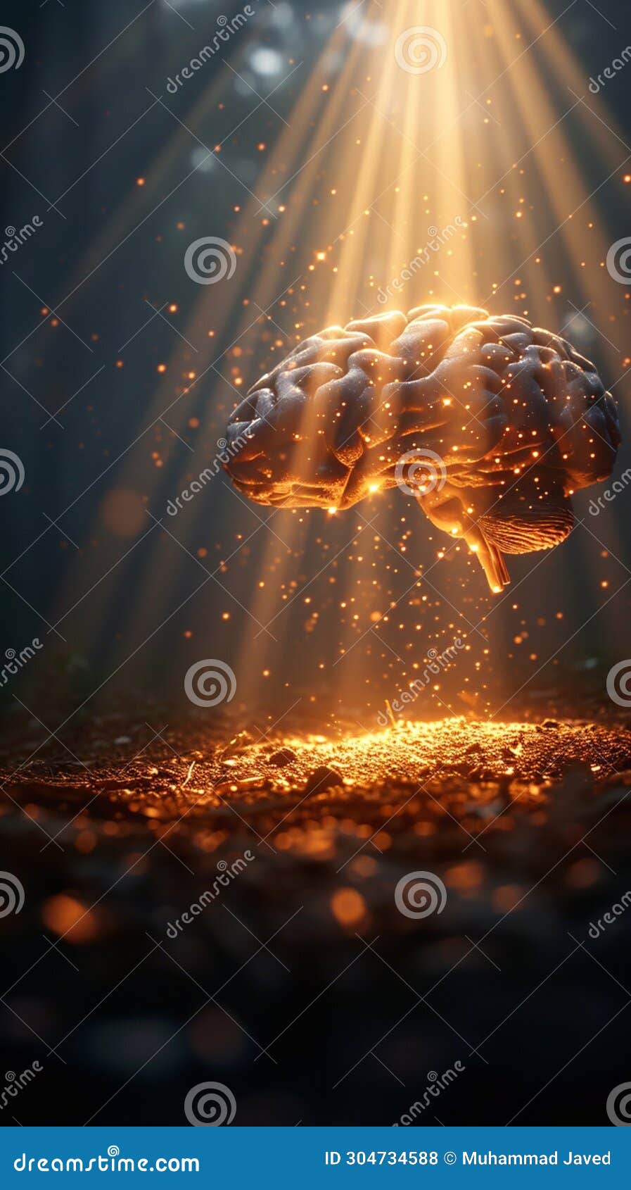 Mind Enlightenment a Radiant Light Beam Signifies the Acquisition of ...