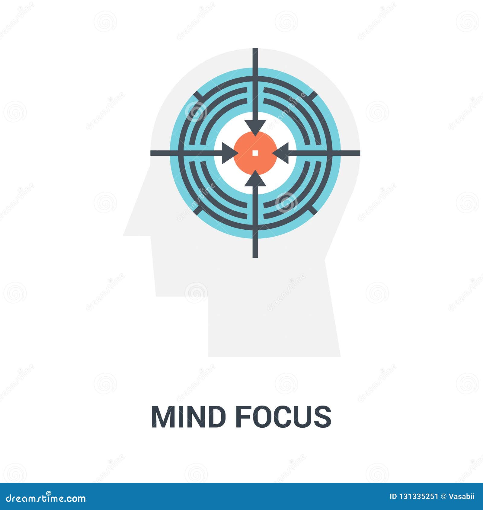 Mind focus icon concept stock vector. Illustration of imagination ...