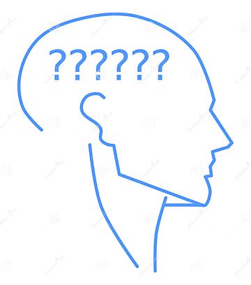Mind Full of Questions, Existential Questions, Doubt, Isolated. Stock ...