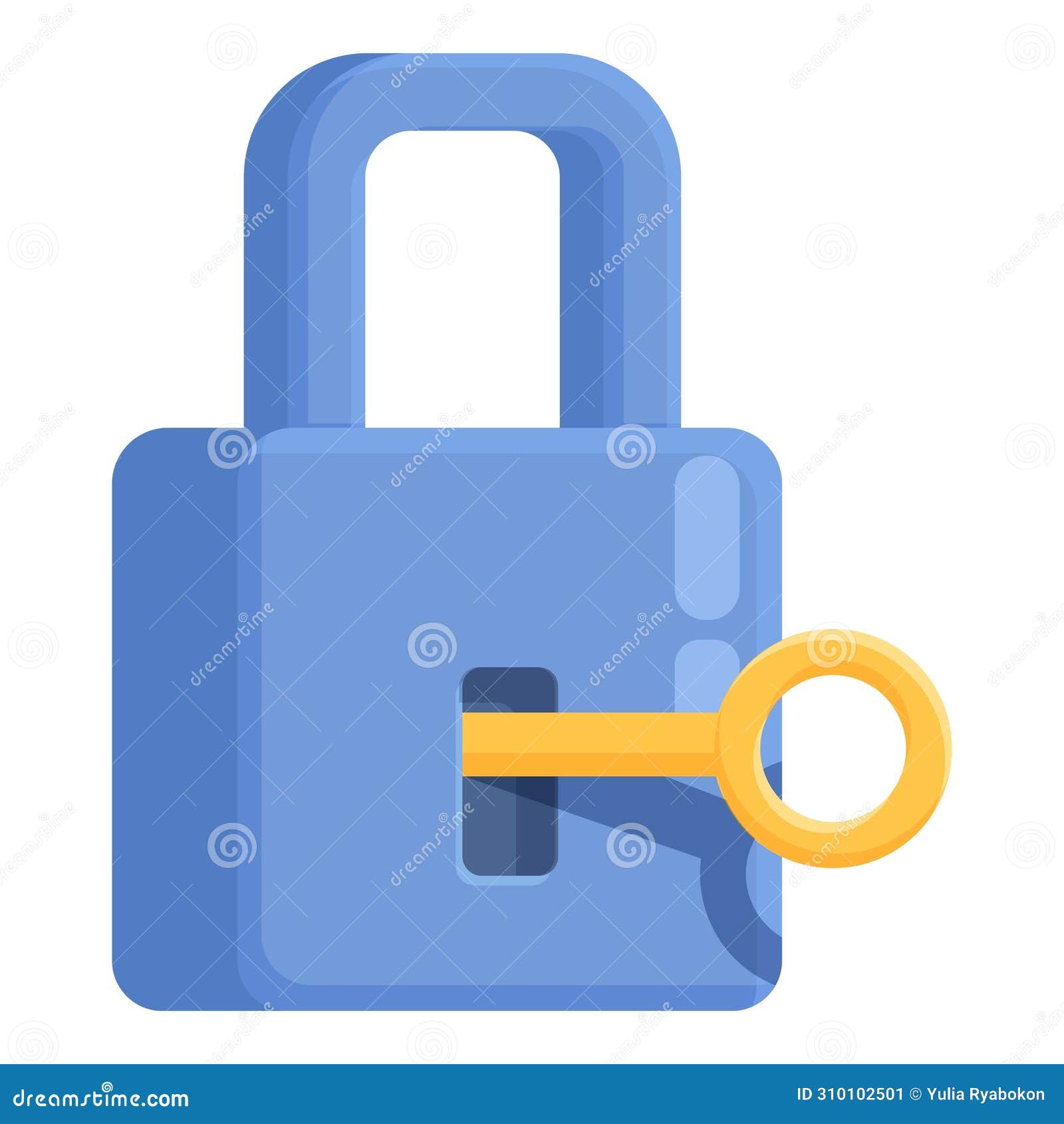 Mind Future Thinking Padlock Icon Cartoon Vector. Goal Mindset Stock ...