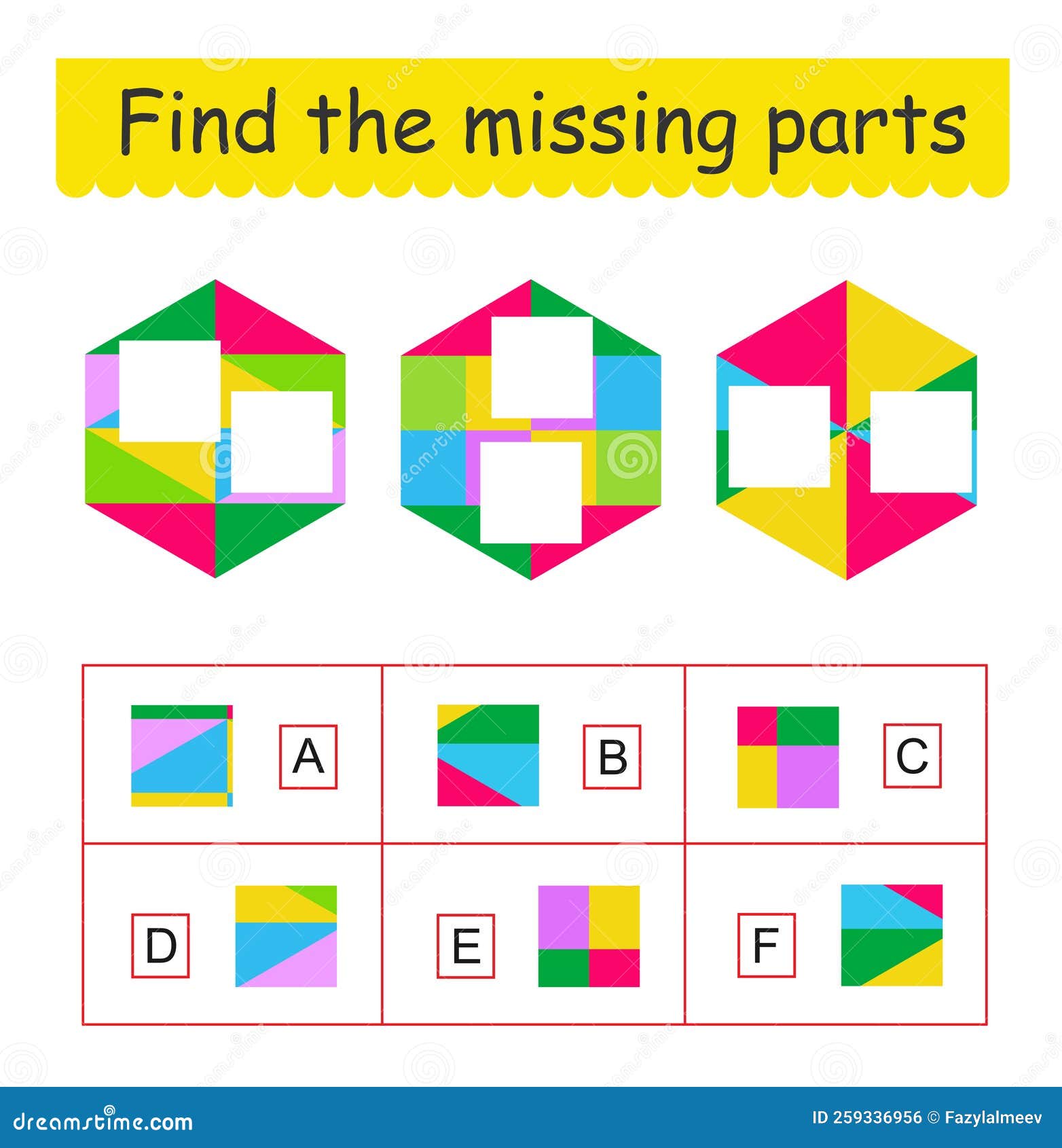 Mind Game. Find the Missing Pieces. Task for the Development of Logic ...