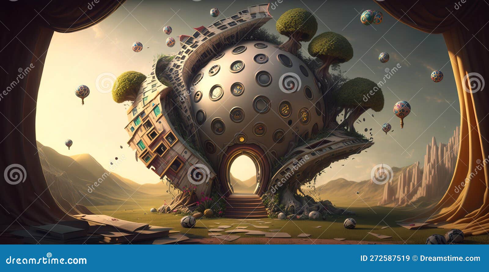 Mind Games. Surreal Mystical Fantasy Artwork Stock Illustration ...