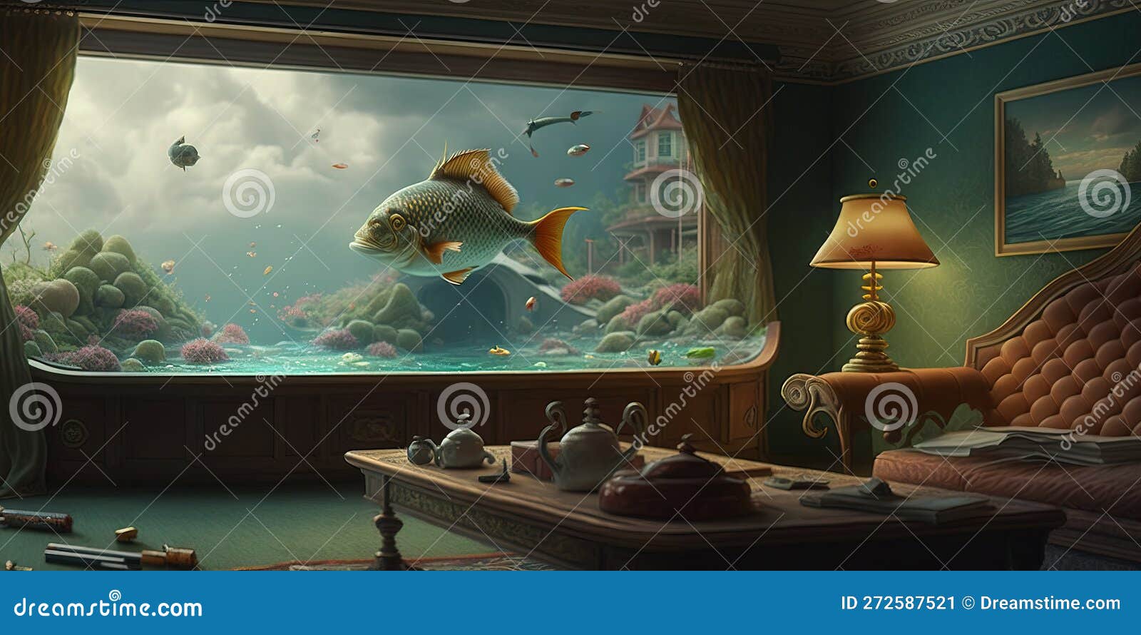Mind Games. Surreal Mystical Fantasy Artwork Stock Illustration ...