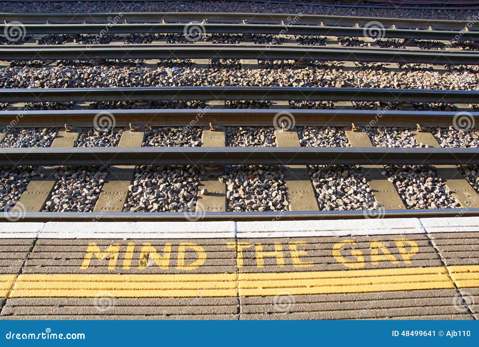 Mind the Gap stock image. Image of commuter, lines, sleepers - 48499641