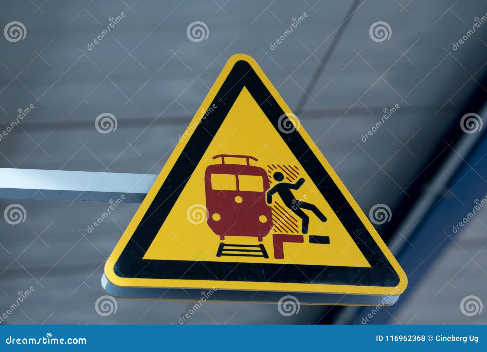 Mind the gap warning sign stock photo. Image of transportation - 116962368