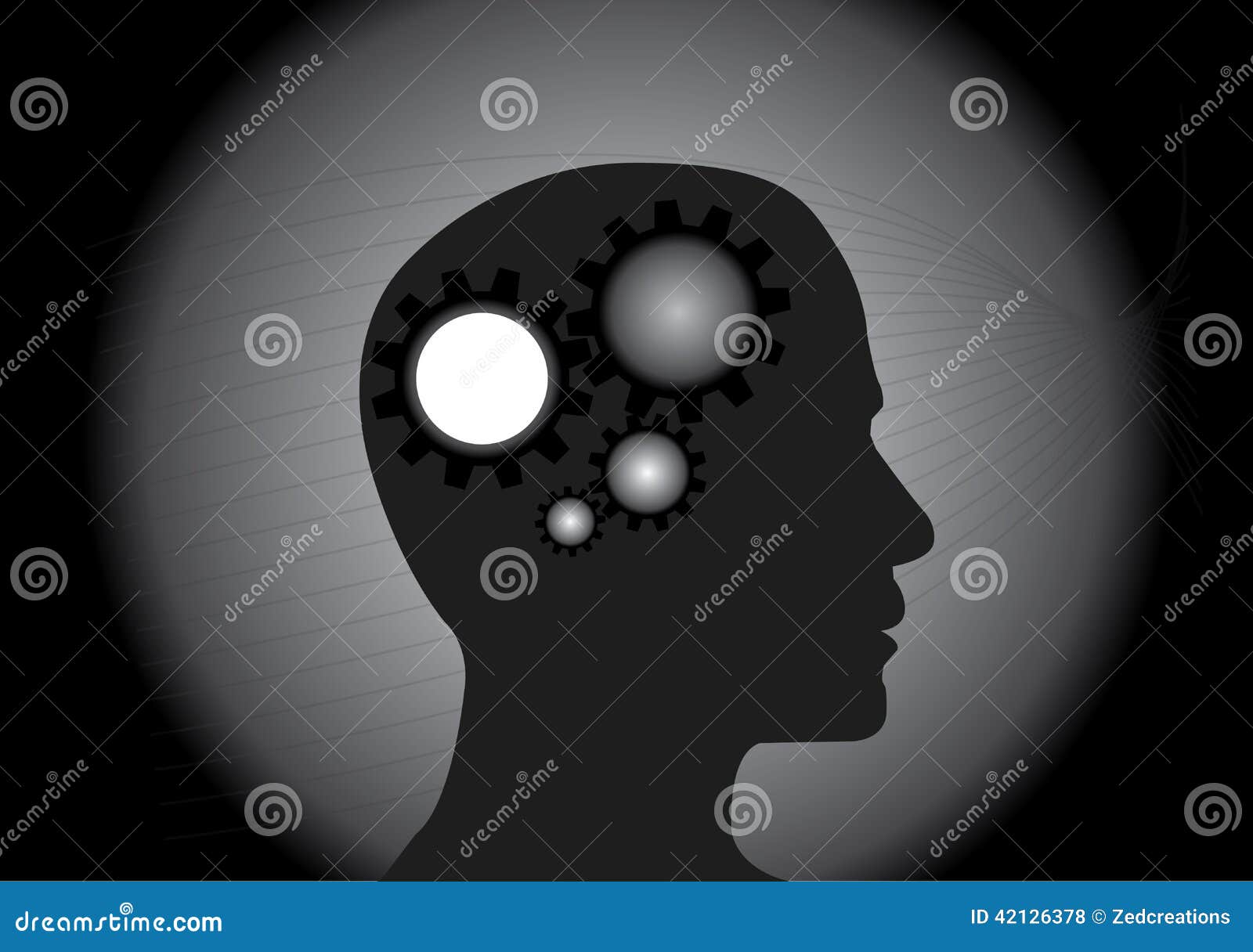Mind Gear stock vector. Illustration of graphic, imagination - 42126378