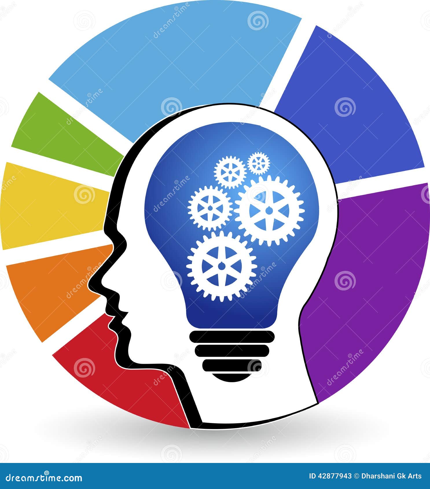 Mind Gear Logo Vector Illustration | CartoonDealer.com #25924822