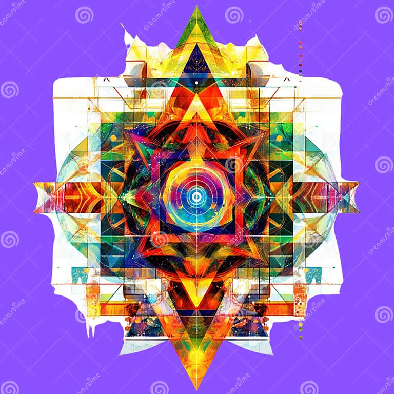 Mind Geometry Serie Isolated on a Transparent Background Stock ...