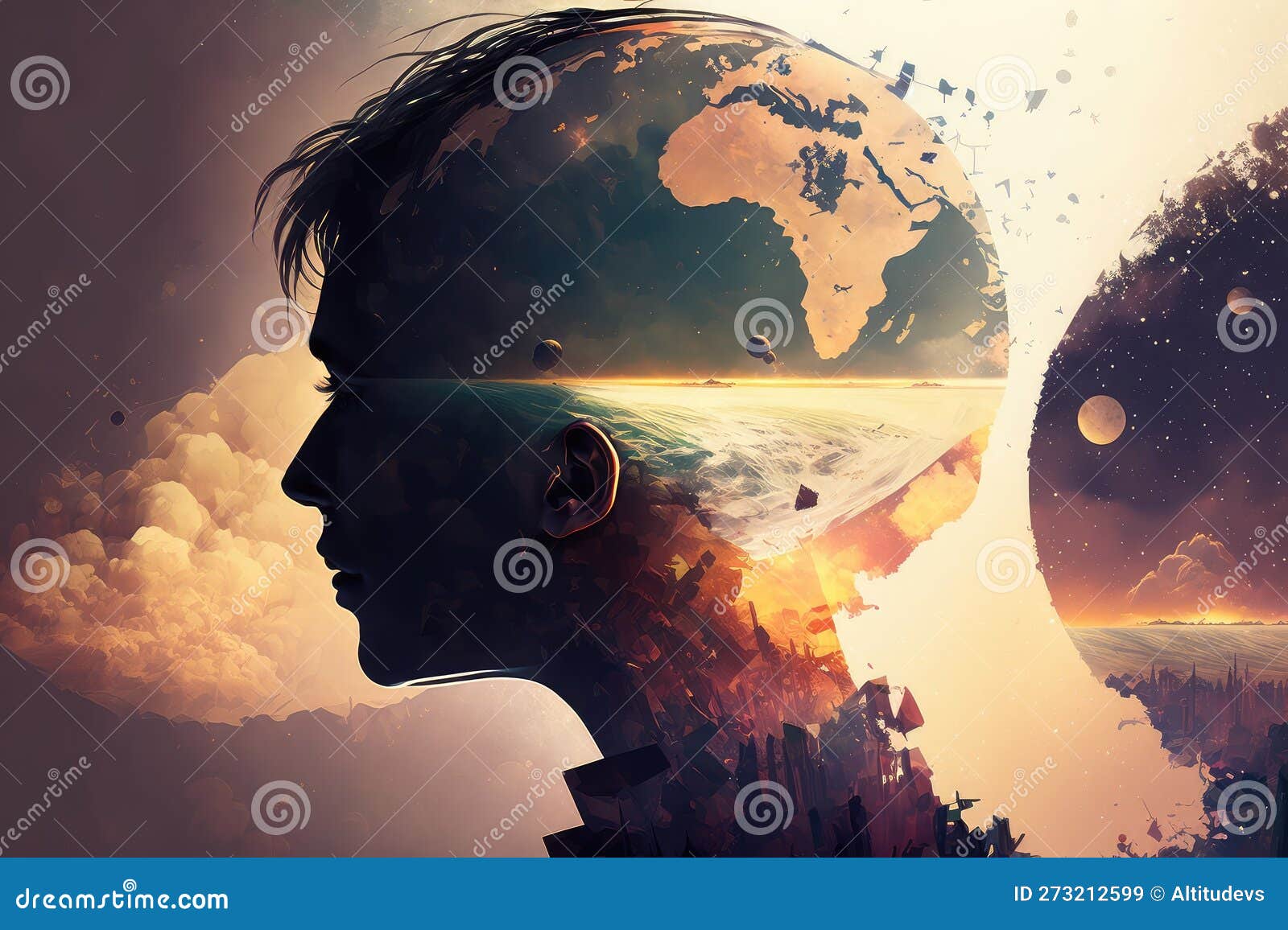 Mind of God, Showing the Universe, with Its Vastness and Infinity Stock ...