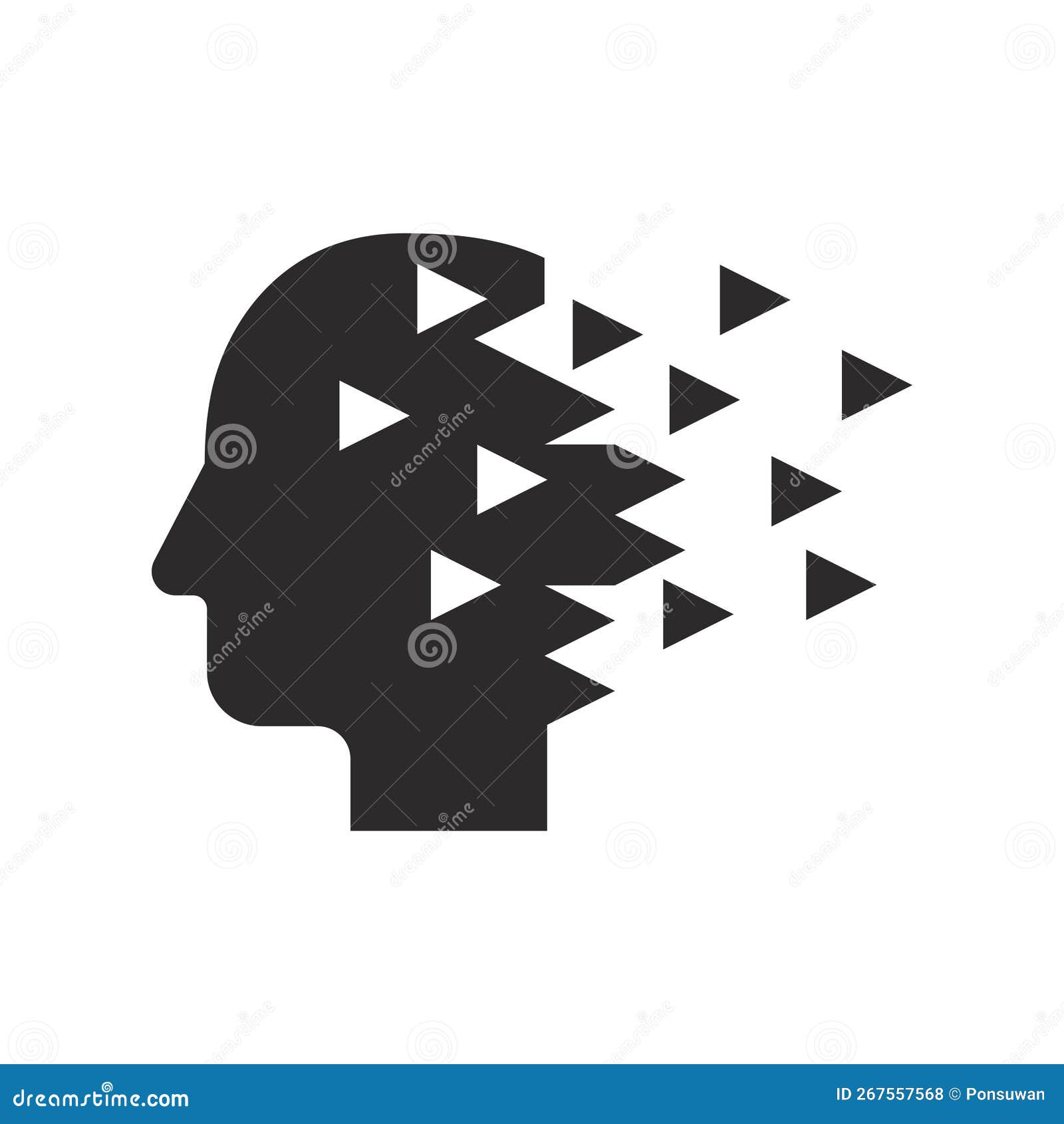 Mind Head Flat Icon. Mind Process Symbol Icon. for Web Design Symbols ...