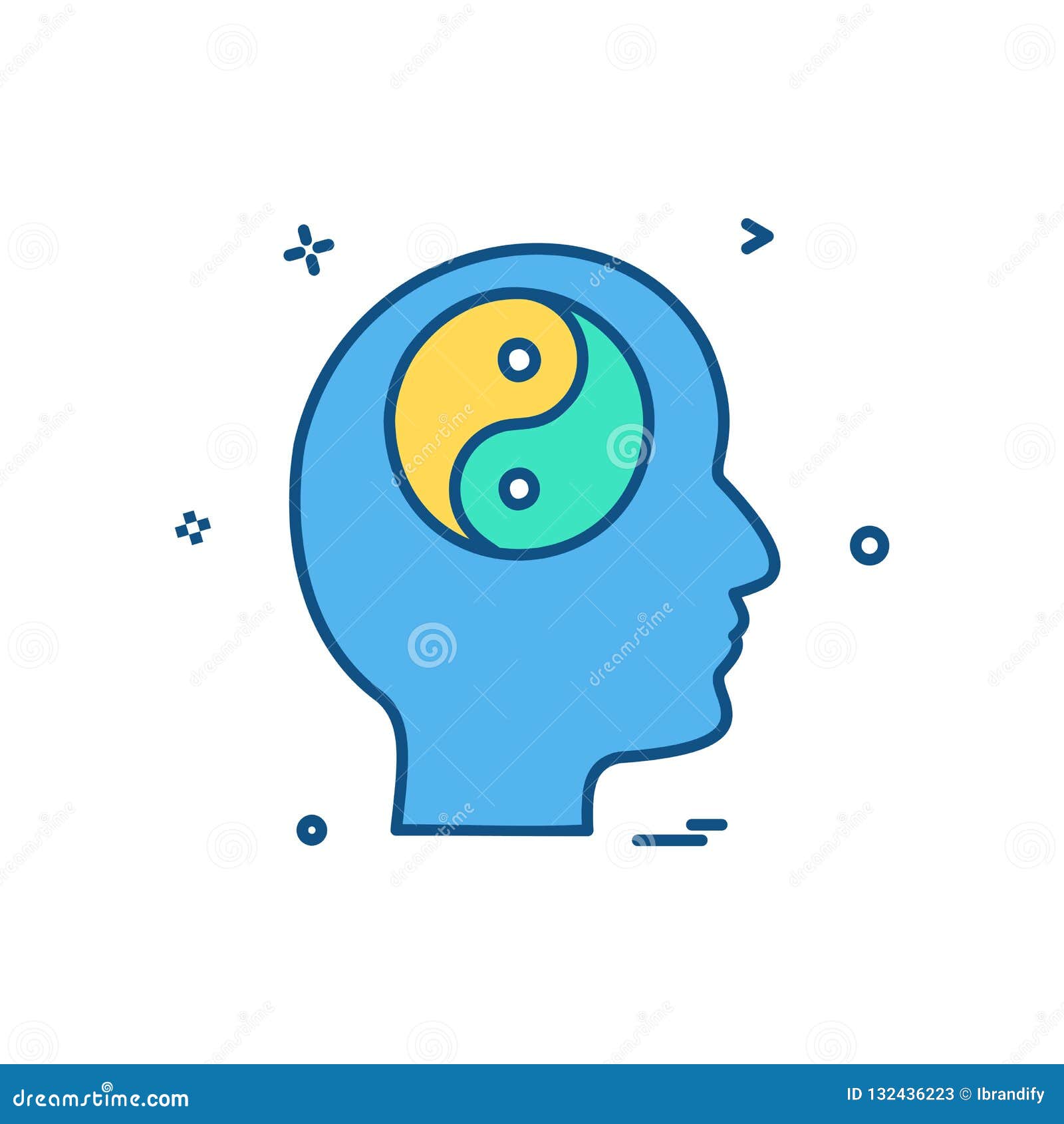 Mind icon design vector stock vector. Illustration of intellect - 132436223