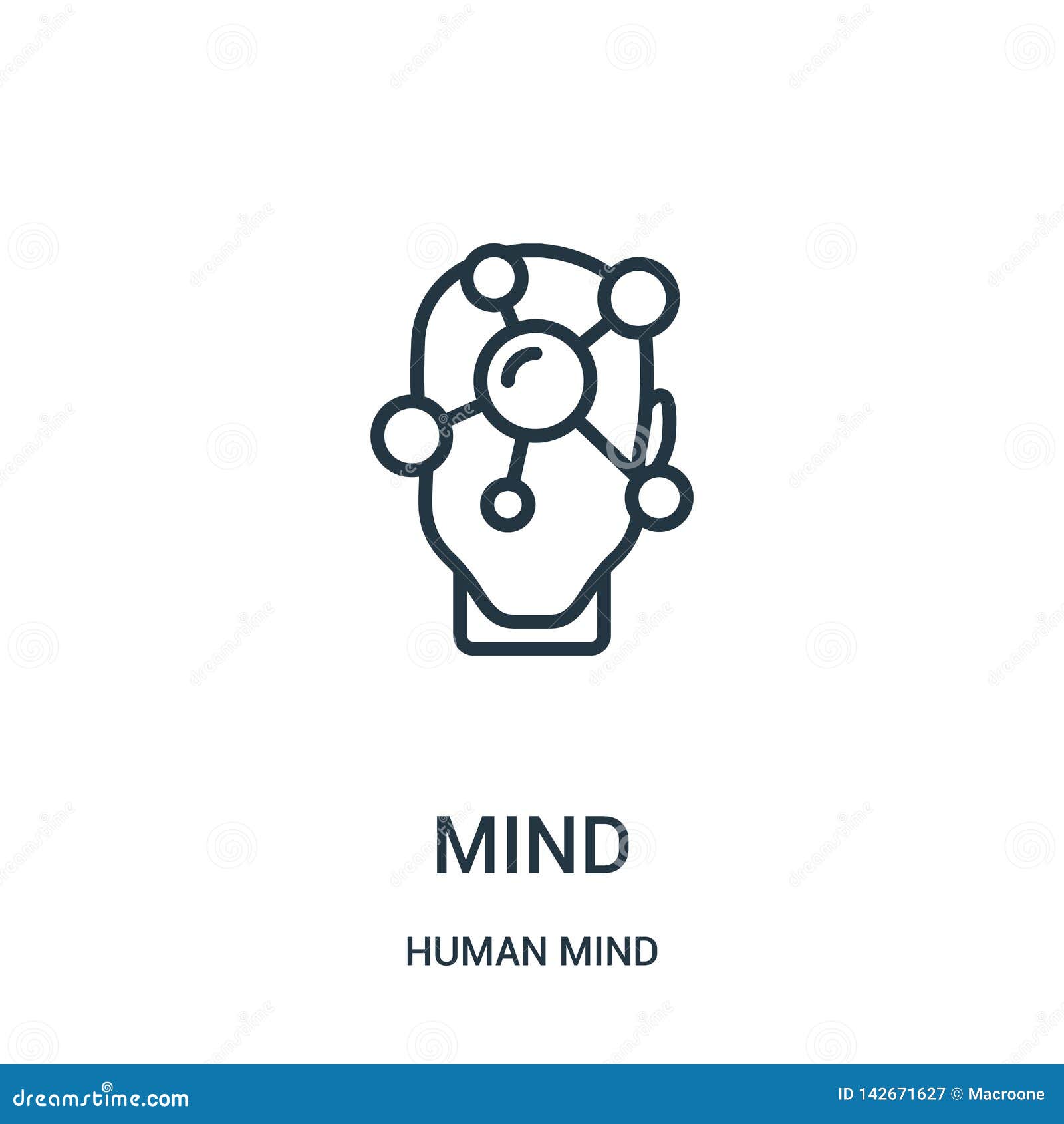 Mind Icon Vector from Human Mind Collection. Thin Line Mind Outline ...