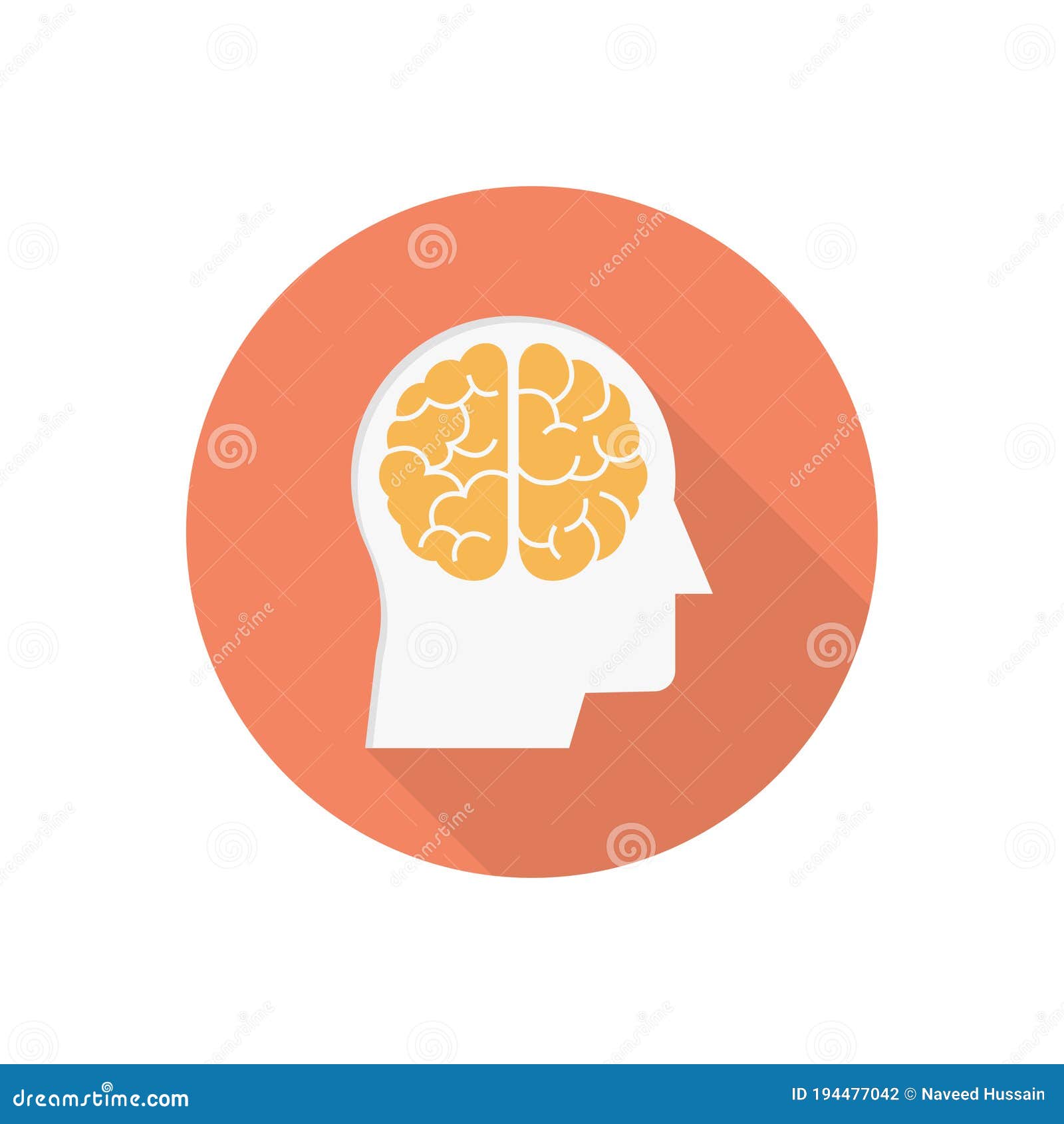 Mind Vector Flat Color Icon Stock Vector - Illustration of imagination ...