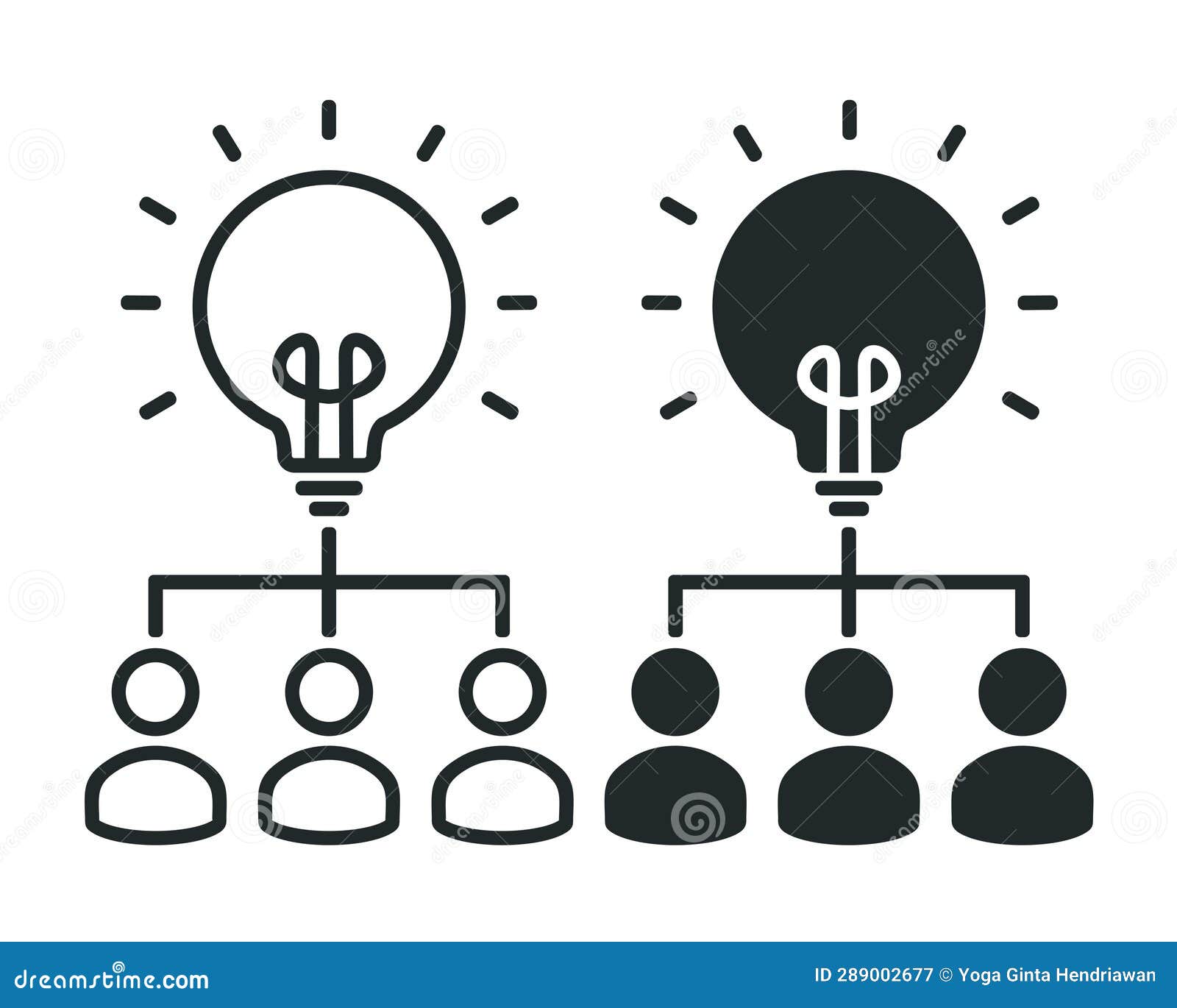 Mind Idea Collaboration Icon. Illustration Vector Stock Vector ...