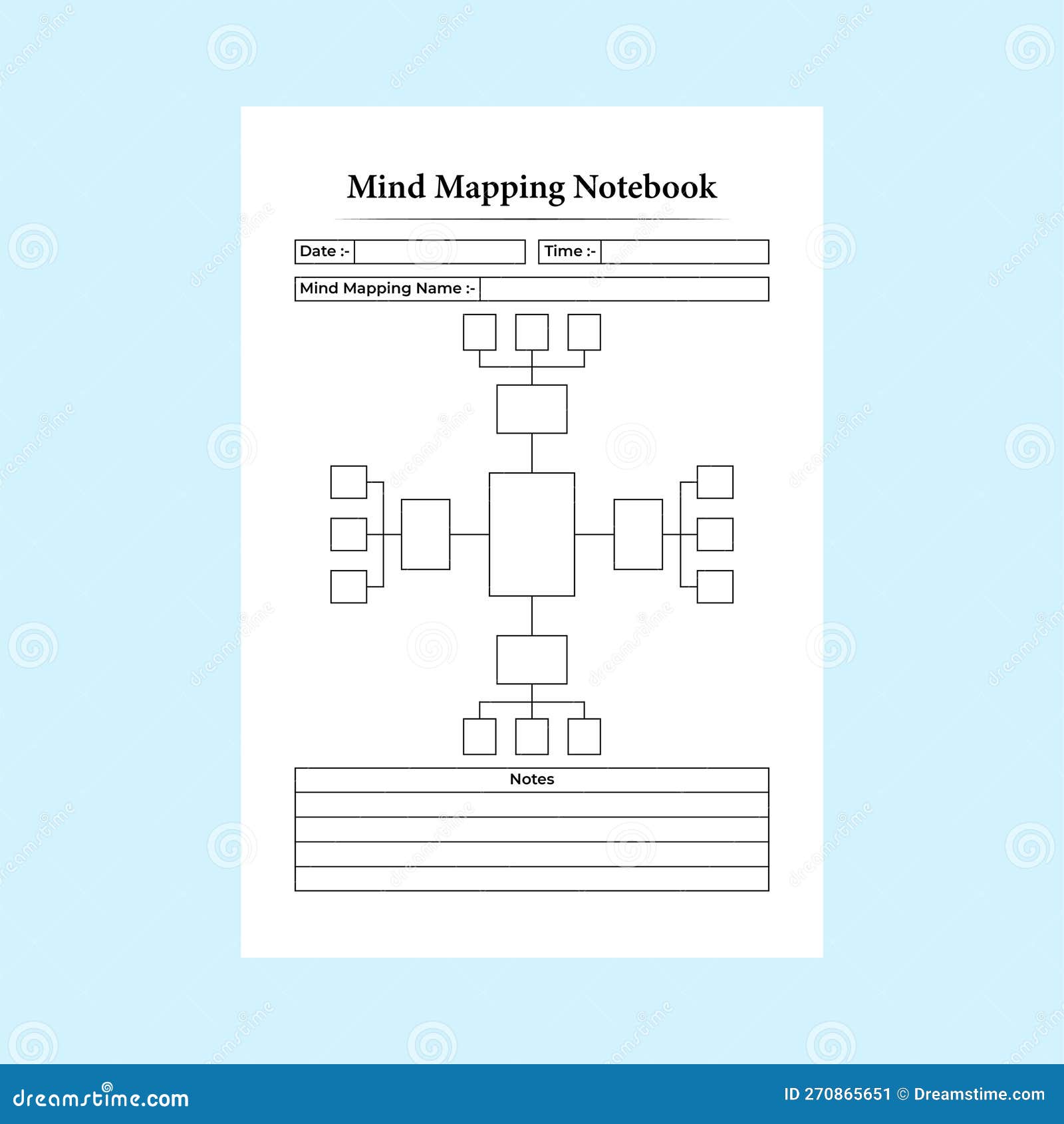 Mind Information Planner Template KDP Interior. daily Activity Planner ...