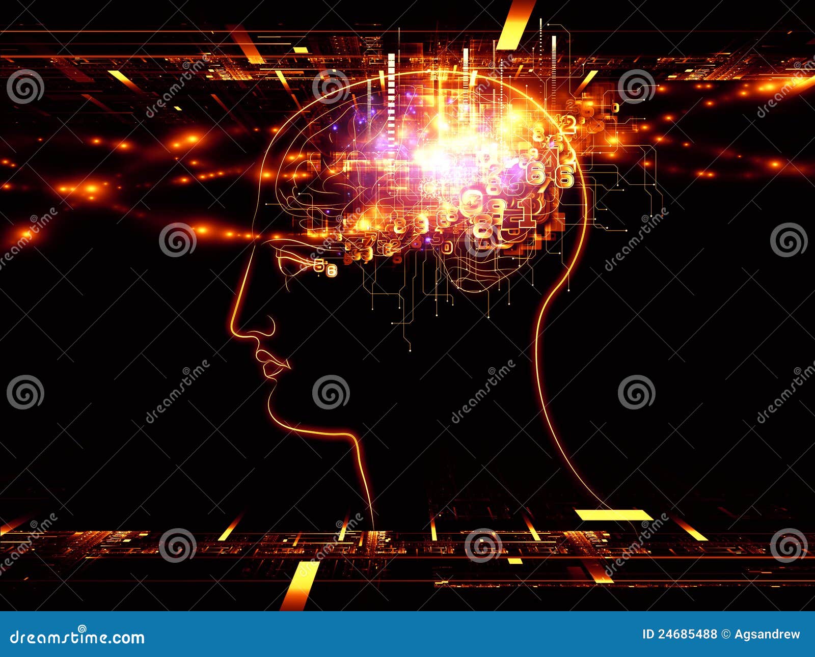 Mind light stock illustration. Illustration of calculation - 24685488