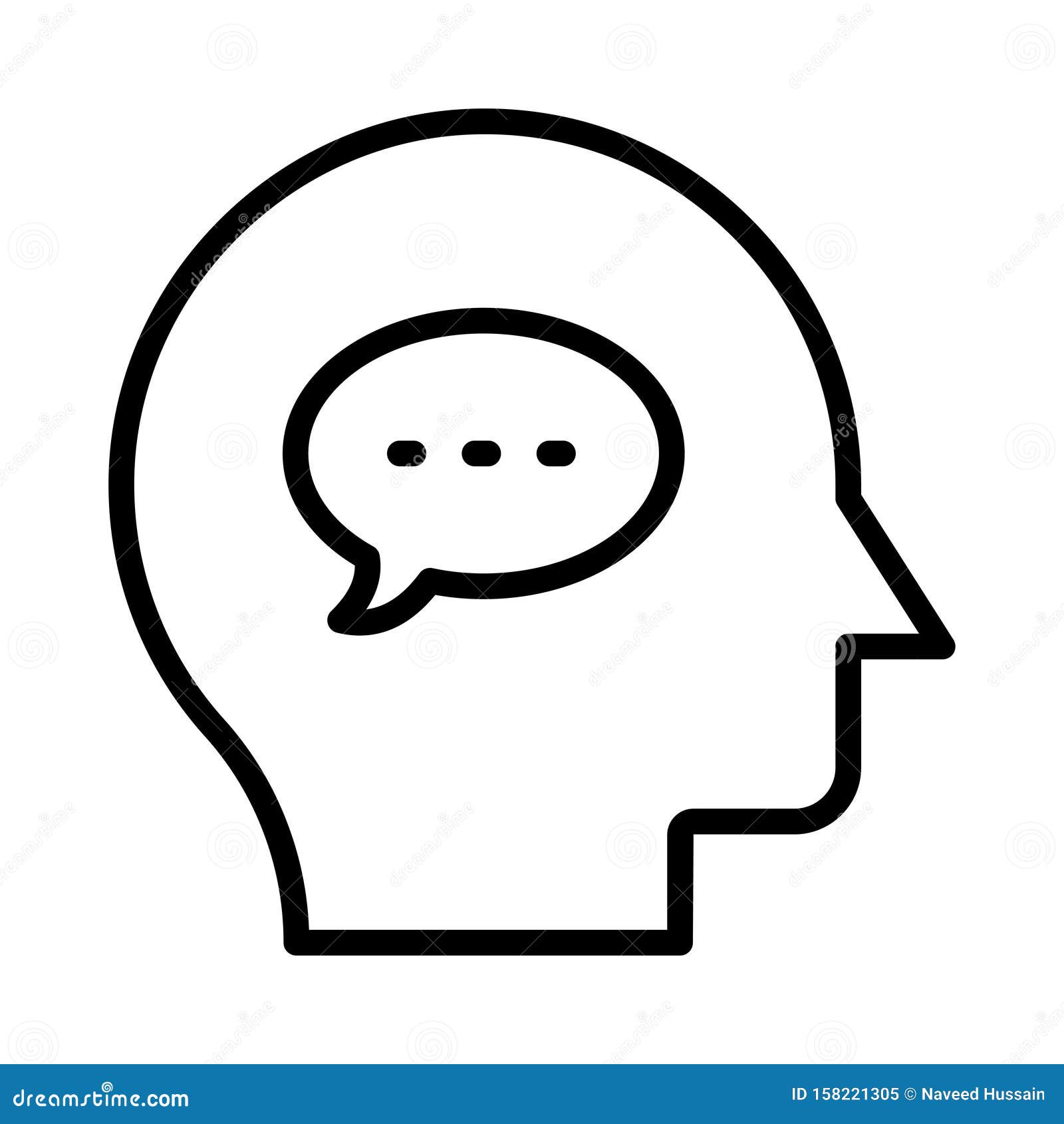 Mind thin line vector icon stock vector. Illustration of development ...