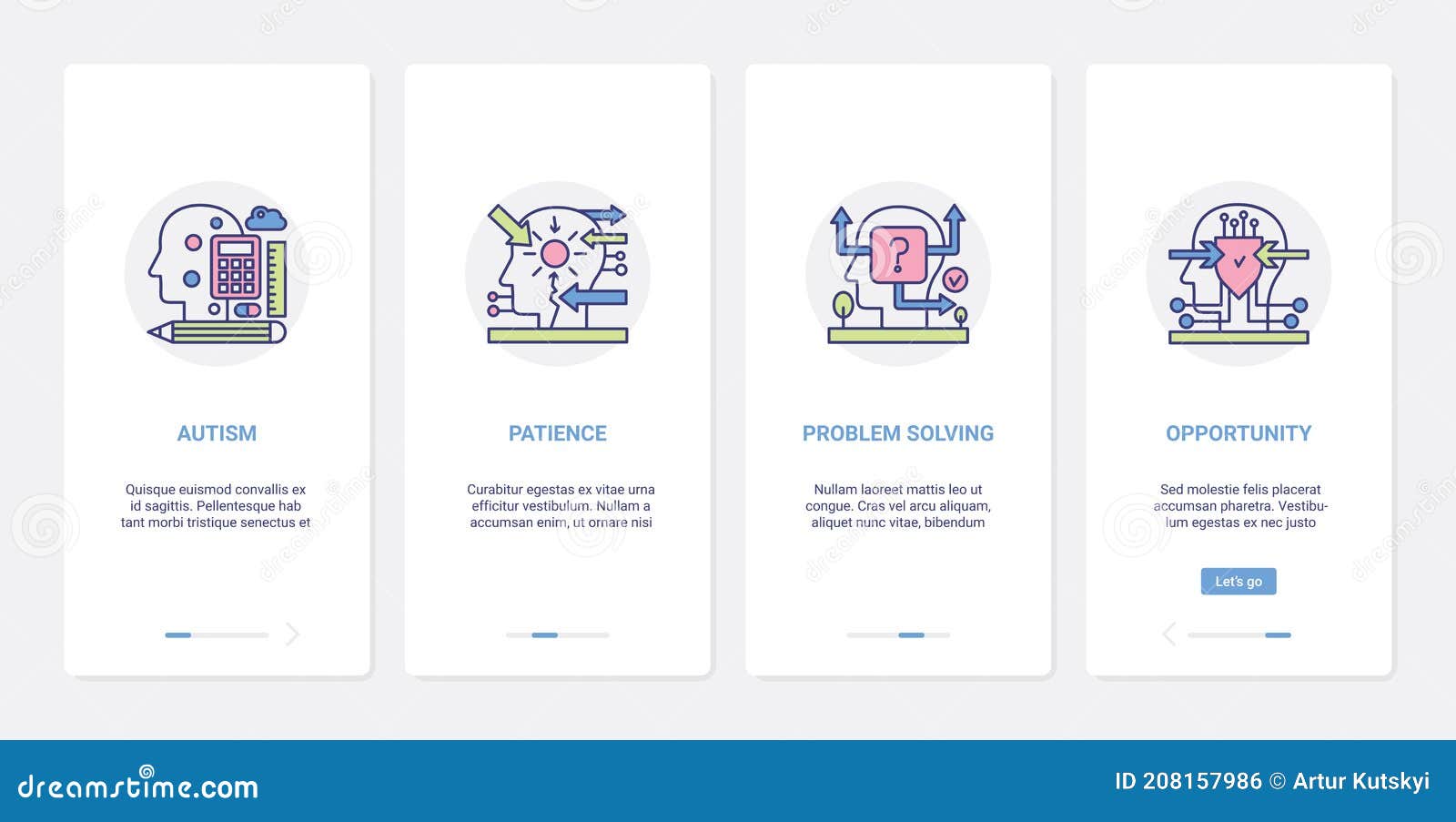 Mind Line Process of Communication Problem Solving UX, UI Mobile App ...