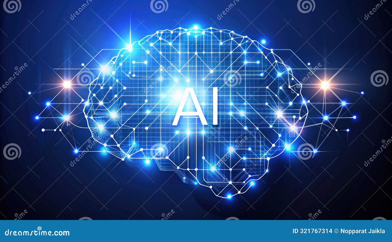 The Mind of the Machine an Digital Image Illustration of Artificial ...