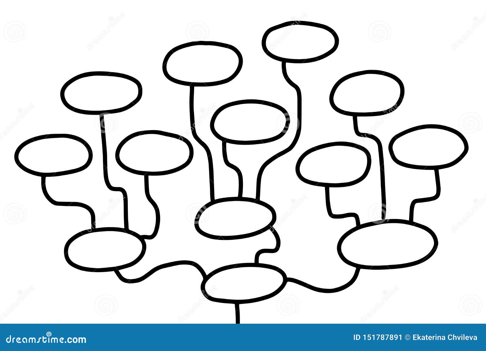 Mind Map Hand Drawn Vector Illustration in Cartoon Style Stock ...