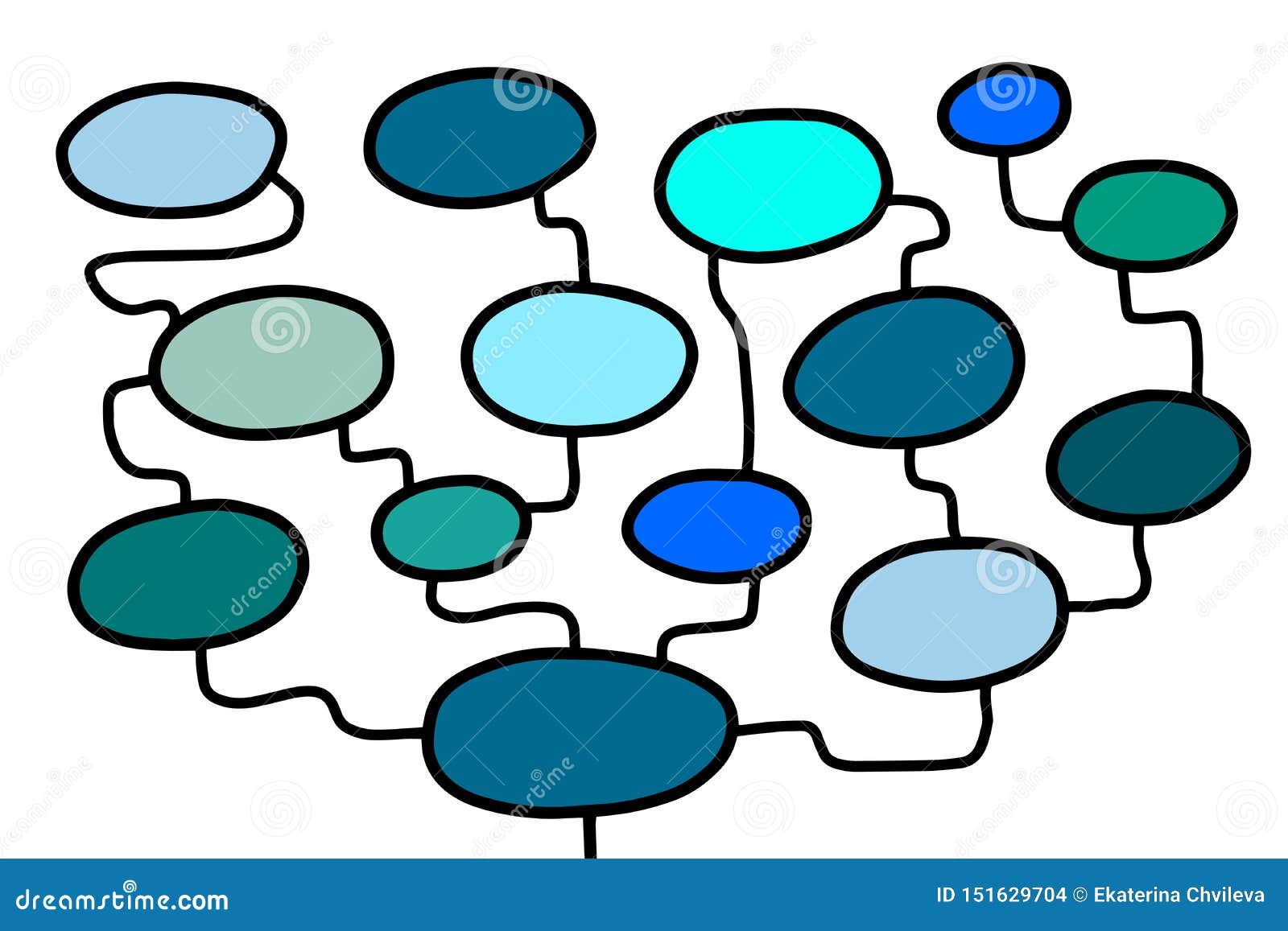 Mind Map Hand Drawn Vector Illustration in Cartoon Style Stock ...