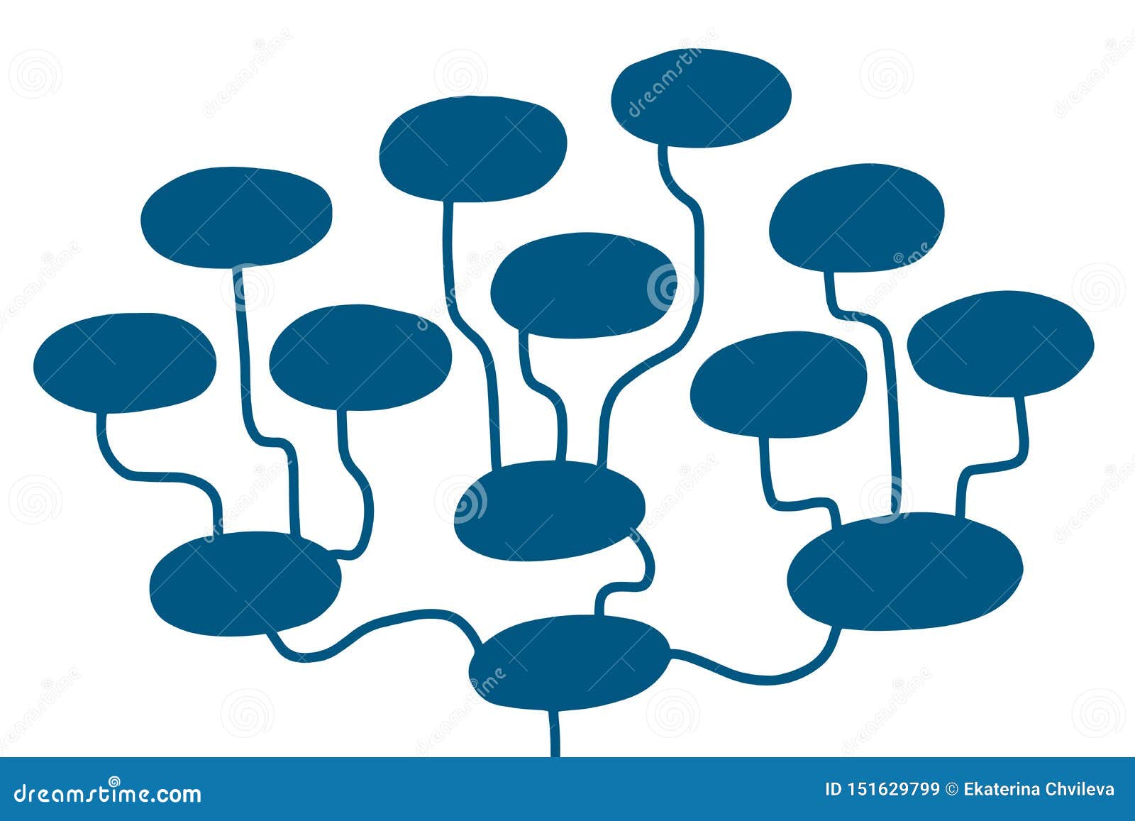 Mind Map Hand Drawn Vector Illustration in Cartoon Style Stock ...