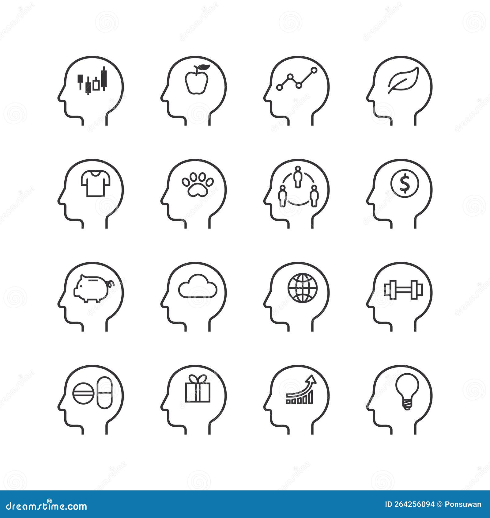 Man Head Infographic. Expert Systems. Stock Photo | CartoonDealer.com ...