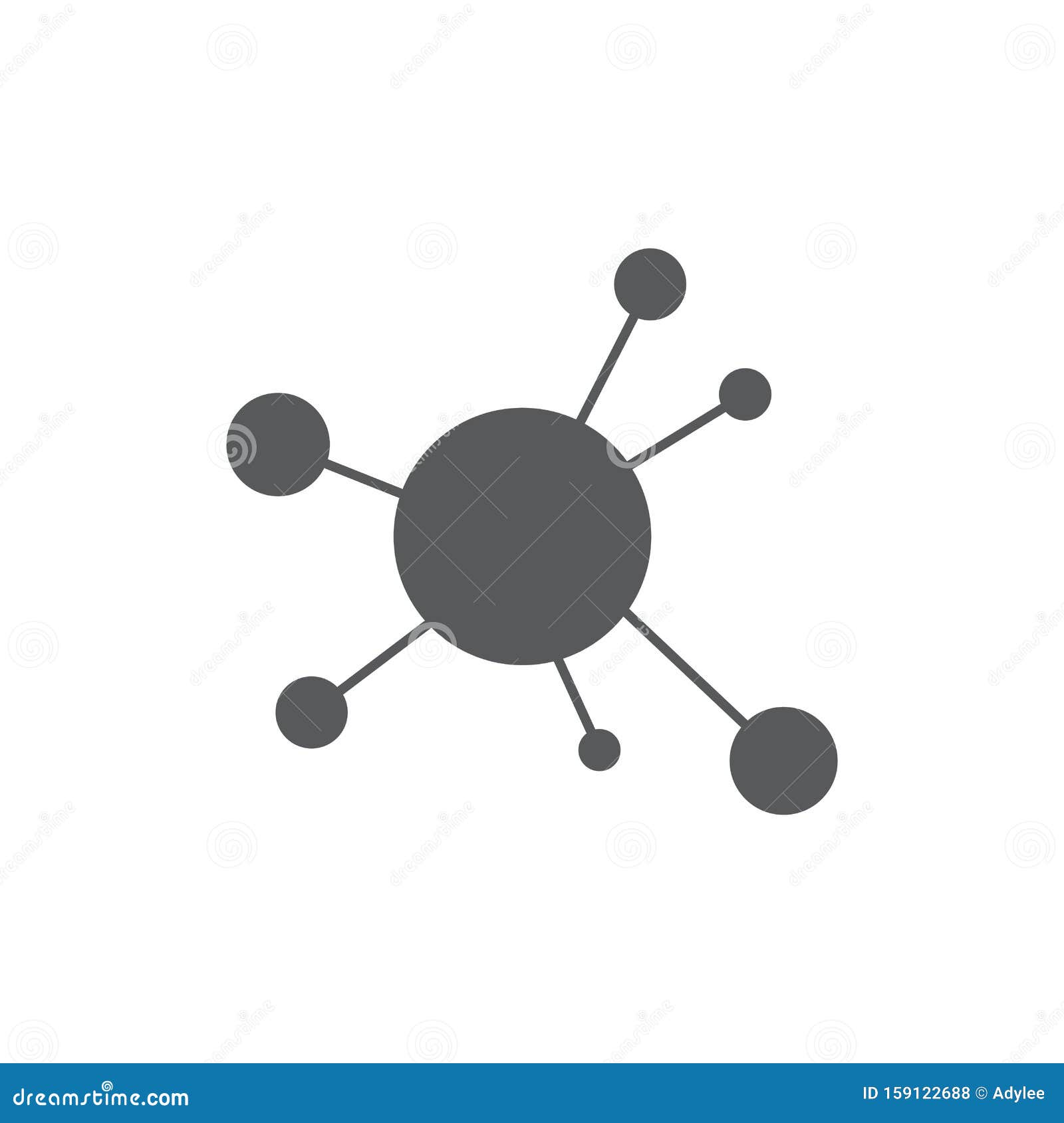 Mind Map Vector Icon Symbol Design Isolated on White Background Stock ...