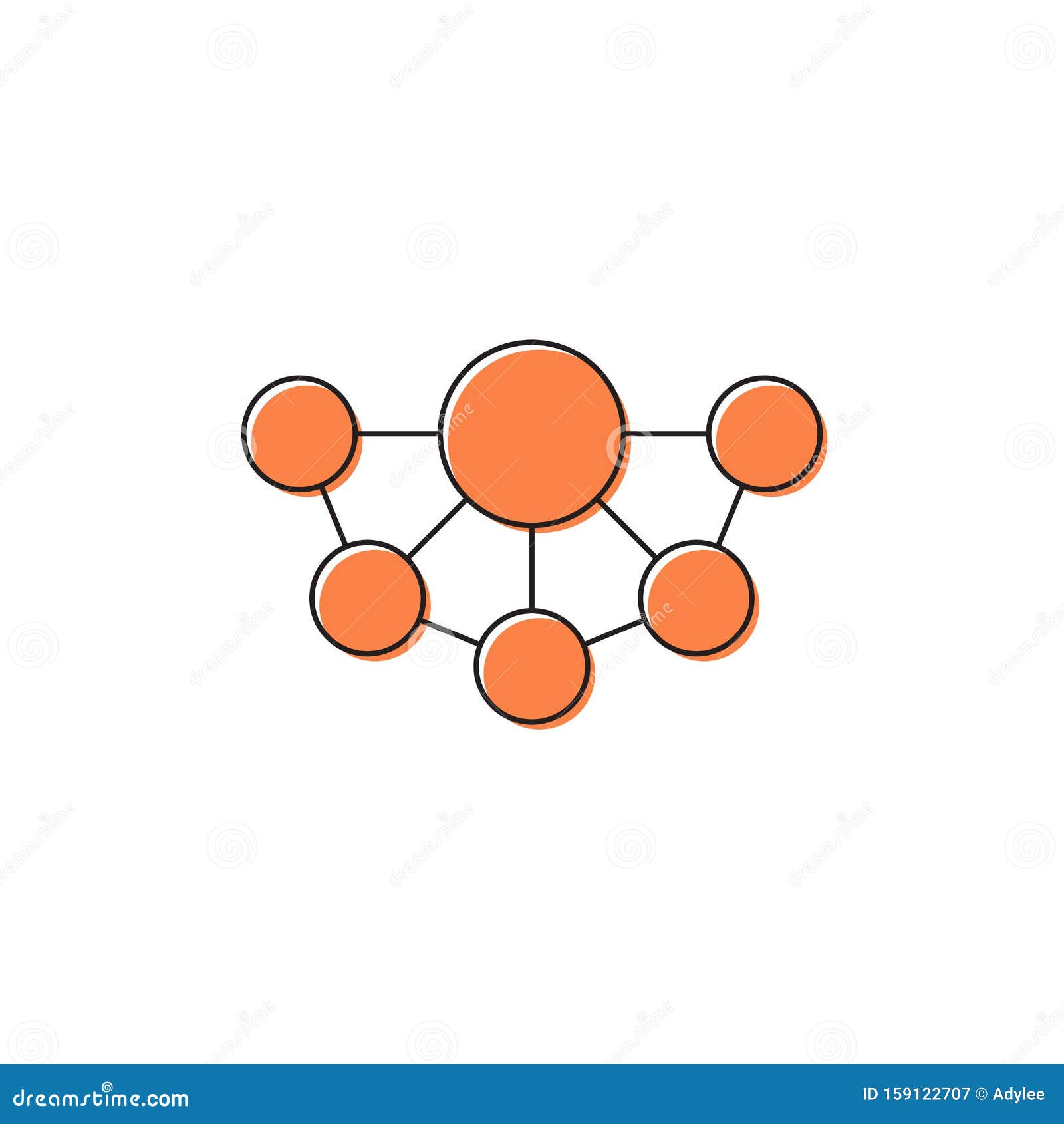 Mind Map Vector Icon Symbol Design Isolated on White Background Stock ...