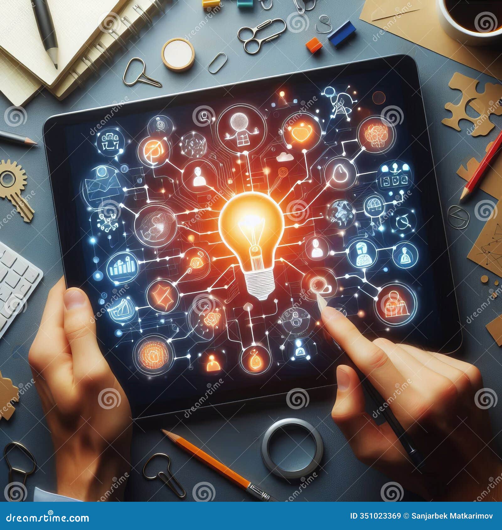 Mind Map a Visual Representation of Ideas Concepts and Relations Stock ...