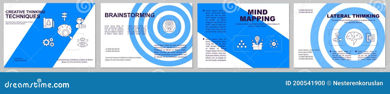 Mind Mapping Brochure Template Stock Vector - Illustration of graphic ...