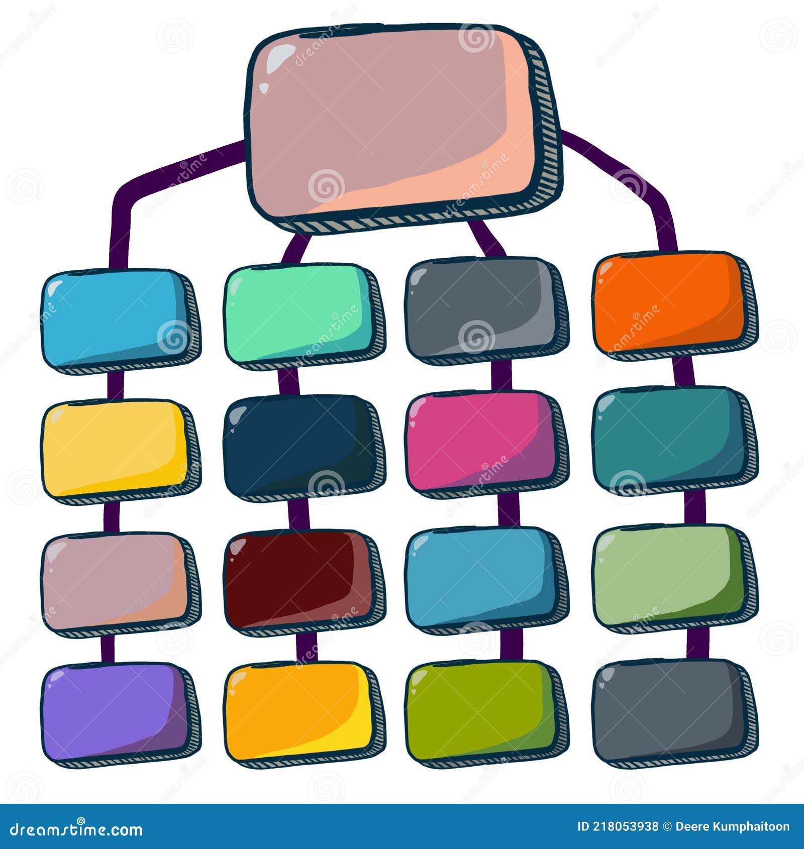 Set Of Mind Mapping Diagram Cartoon Icon Design Template With Various ...