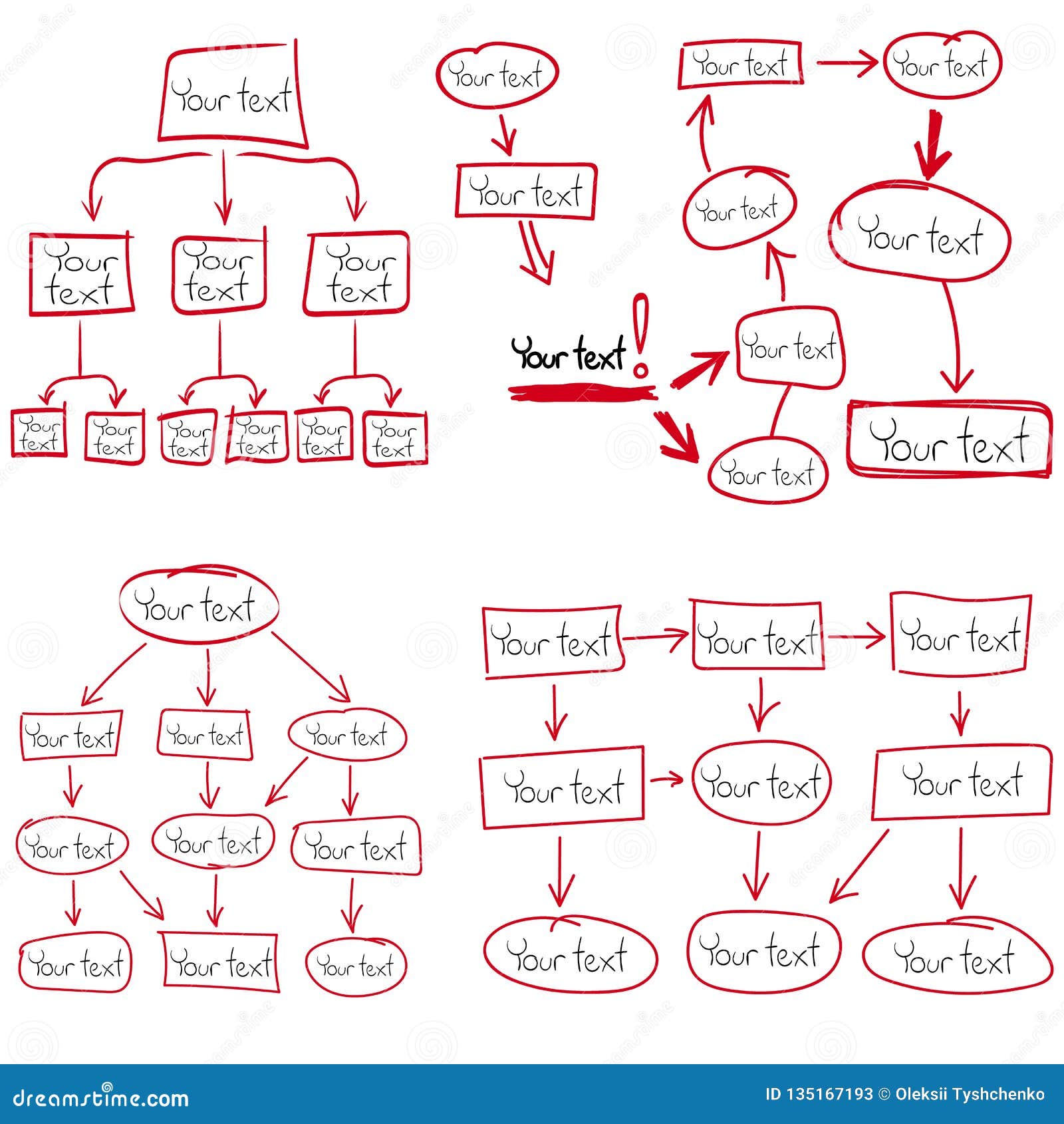 Mind Mapping Hand Drawn Elements Stock Vector - Illustration of concept ...