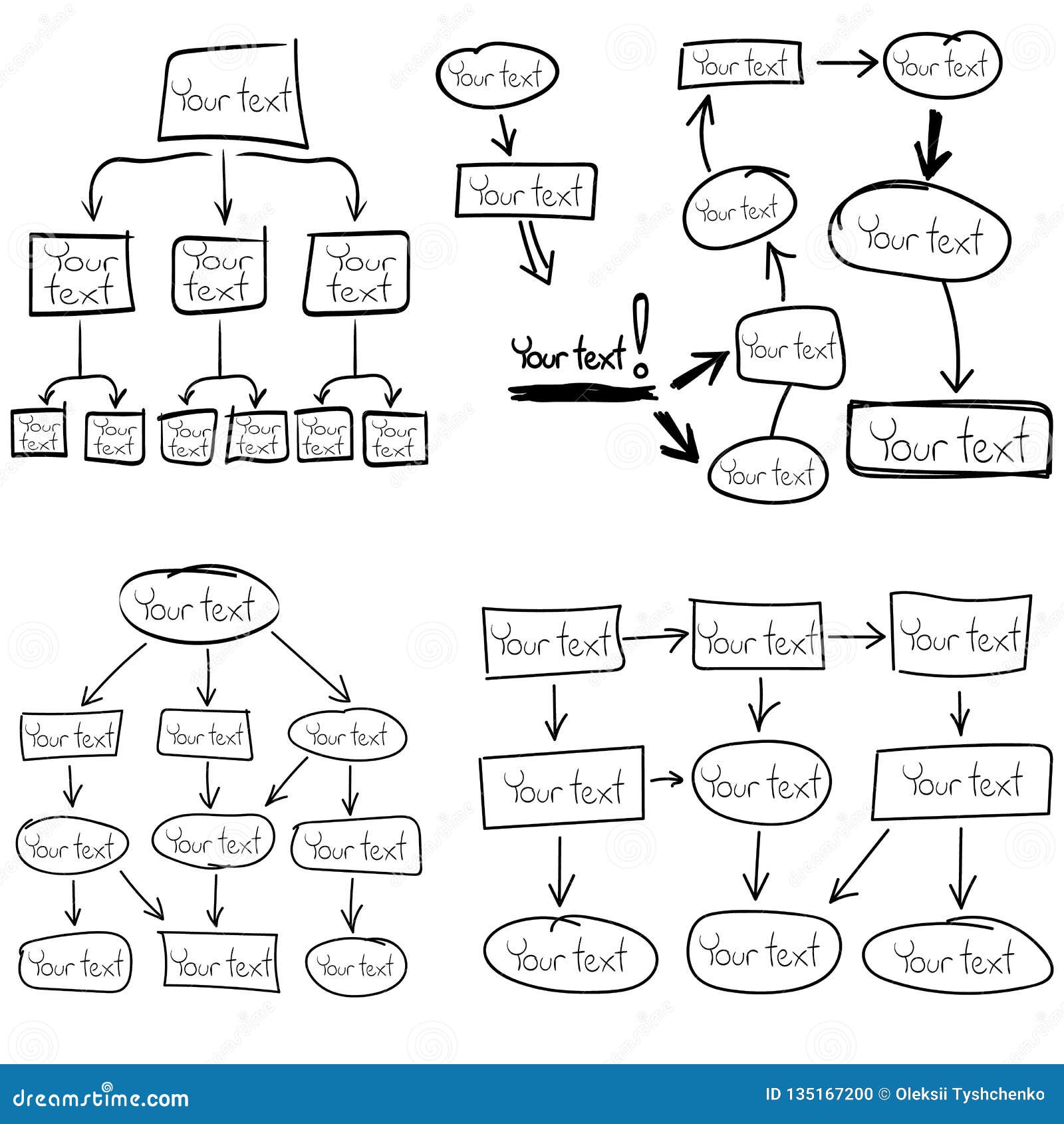 Mind Mapping Hand Drawn Elements Stock Vector - Illustration of mind ...