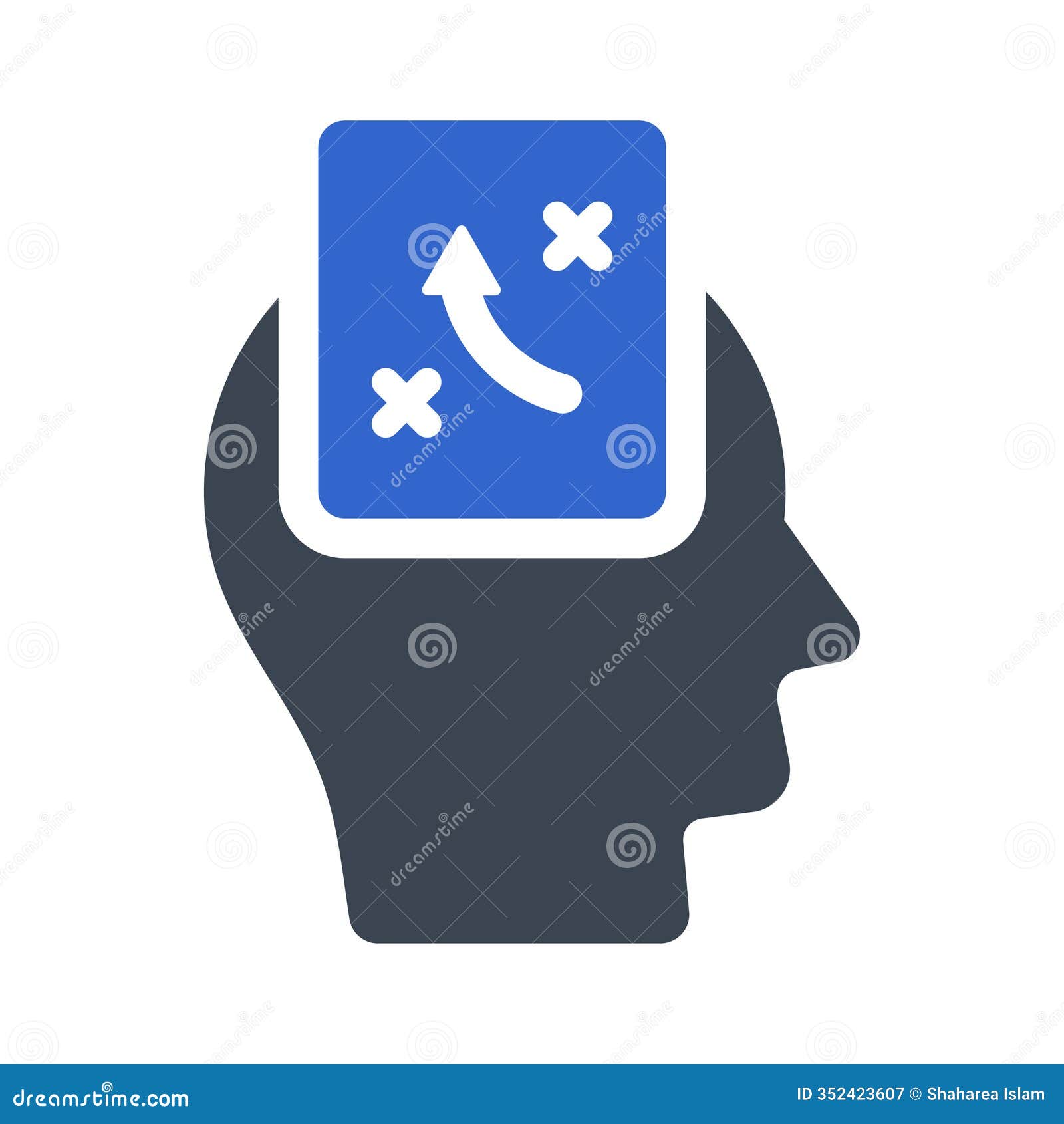 Mind mapping icon stock vector. Illustration of thinking - 352423607