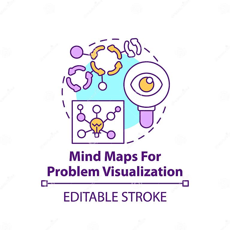 Mind Maps for Problem Visualization Concept Icon Stock Vector ...