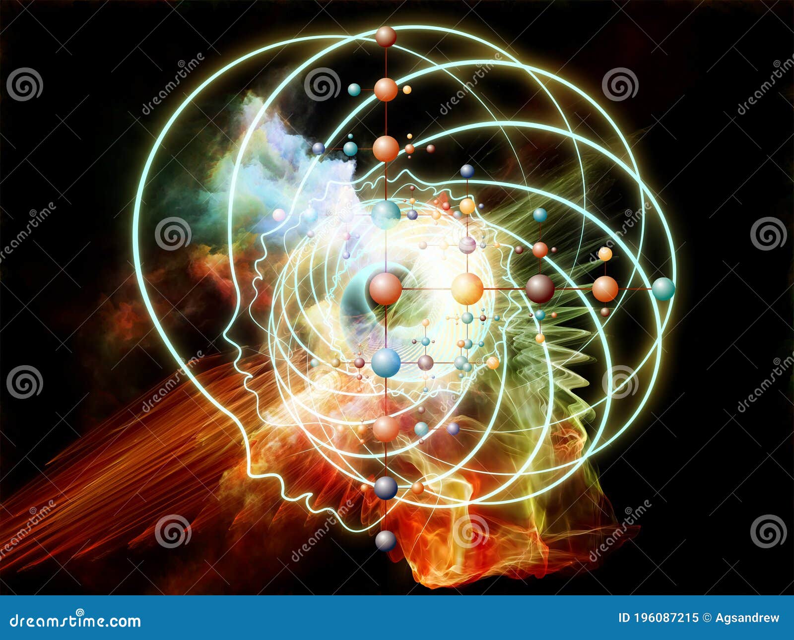 Mind of Matter stock illustration. Illustration of artificial - 196087215