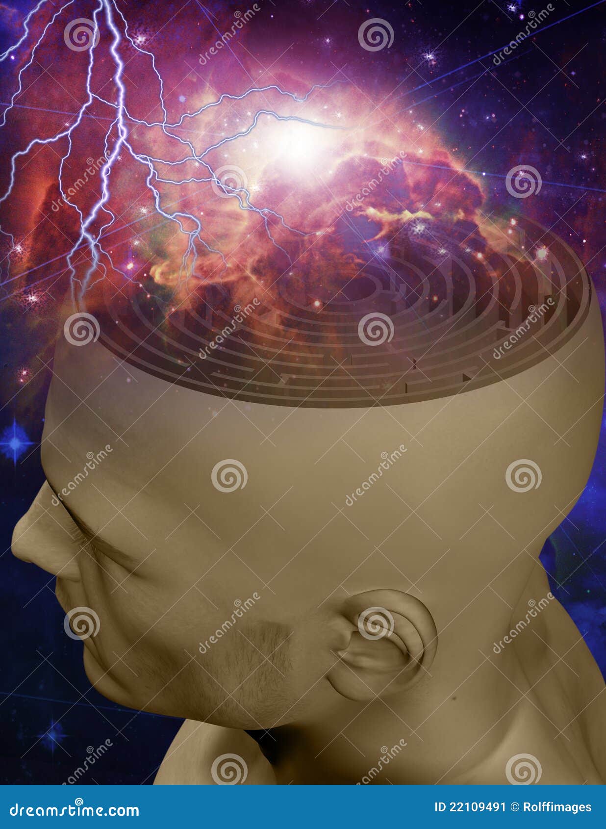 Mind Maze stock illustration. Illustration of problems - 22109491