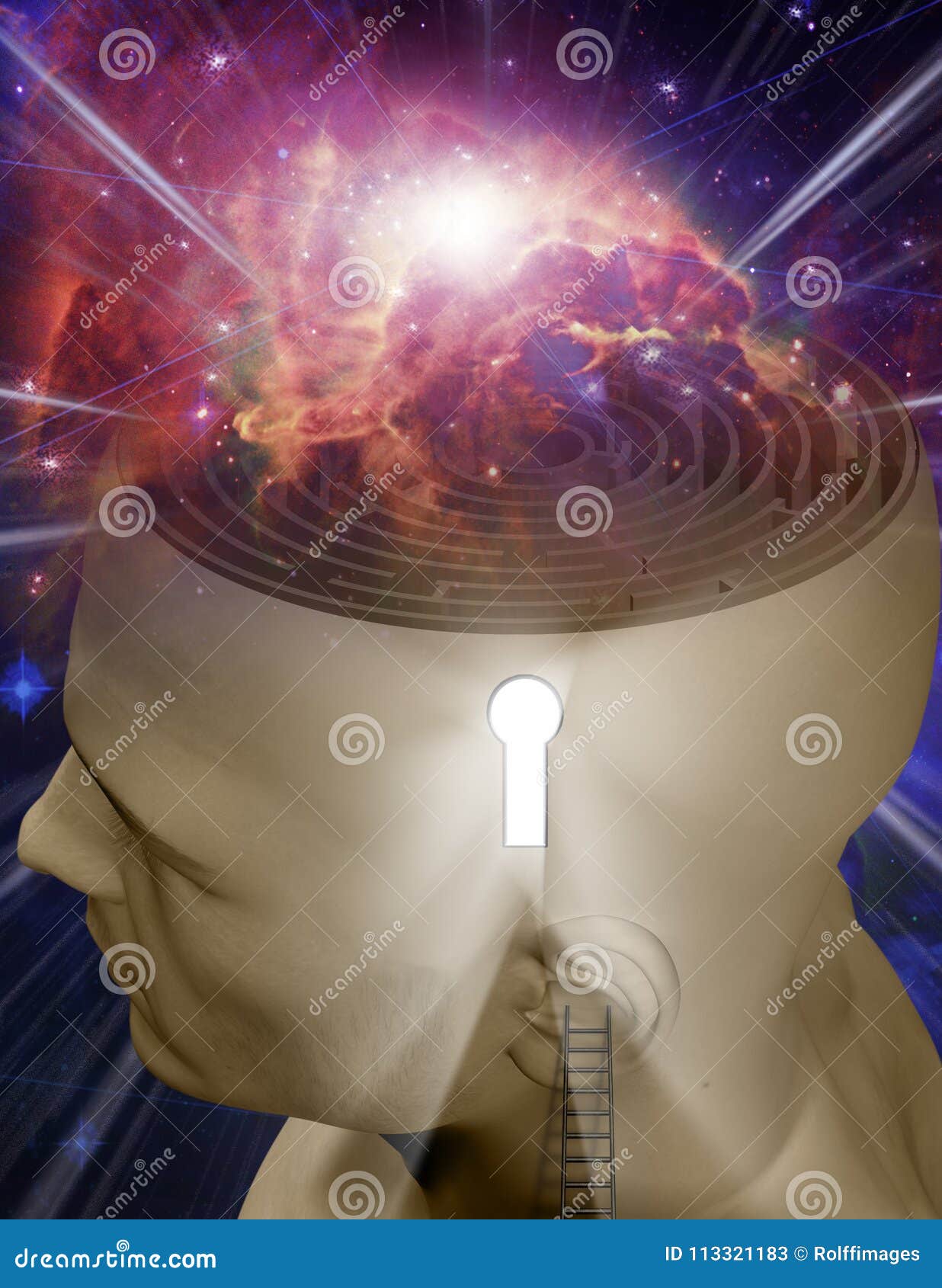 Mind Maze stock illustration. Illustration of human - 113321183