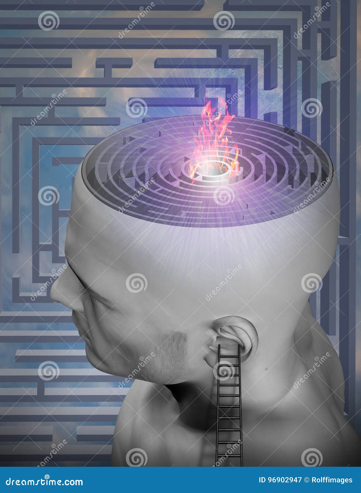 Mind maze stock illustration. Illustration of correct - 96902947