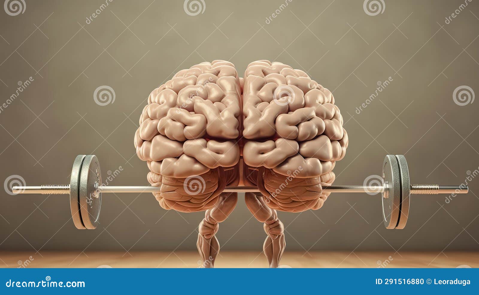 A Mind with Muscles. Generative Ai Stock Illustration - Illustration of ...