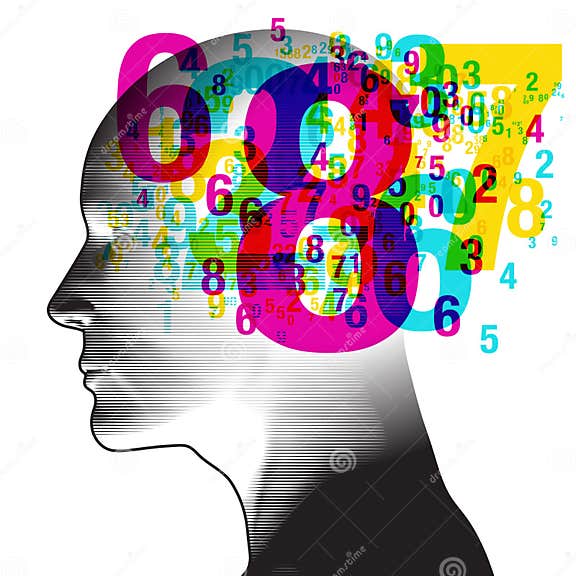 Mind Numbers Coloured stock vector. Illustration of idea - 234770360