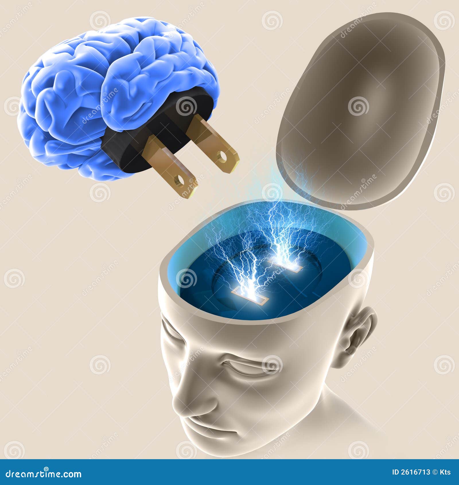 Mind on / Off stock illustration. Illustration of mind - 2616713