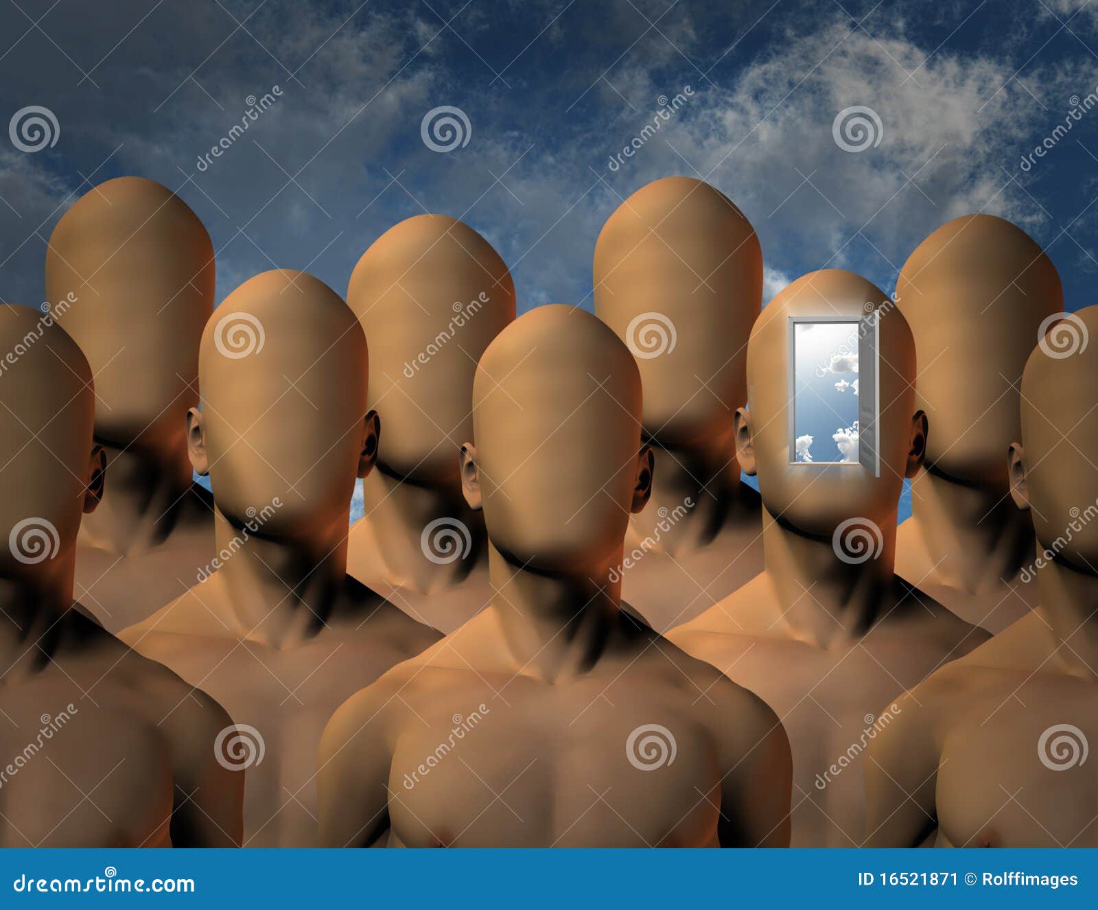 Mind opening stock illustration. Illustration of enter - 16521871