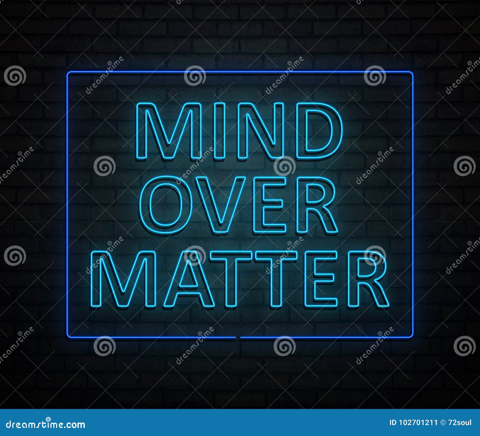 Mind over matter concept. stock illustration. Illustration of courage ...