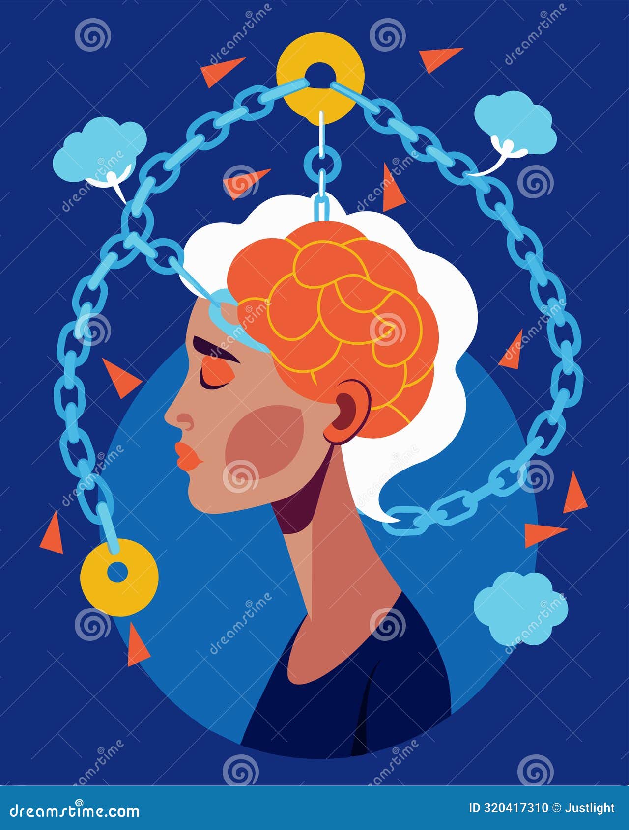 The Mind Is Ped In A Neverending Cycle Each Link Of The Chains Securing ...